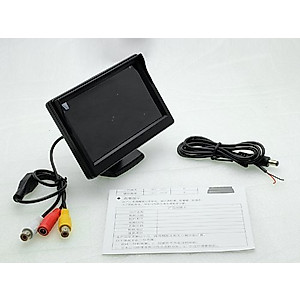 BONDWL 5" High Resolution HD 800480 Car Rearview TFT LCD Monitor Screen Car Vehicle Backup Monitor with 2ch Video for Car Rearview Backup Cameras/Car DVD/VCD/GPS/other Video Equipment