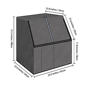 Kingshion Commercial Ice Maker Machine Dust Cover Compatible with VEVOR Commercial Ice Maker Machine, 24H Ice Maker Machine 31" H x 25.5" W x 24.5" D, Dark Gray