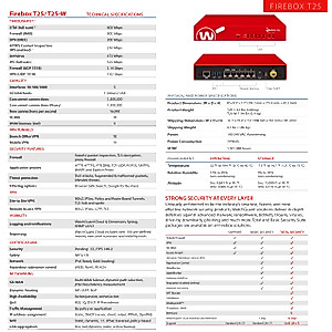 WatchGuard Firebox T25 Network Security/Firewall Appliance
