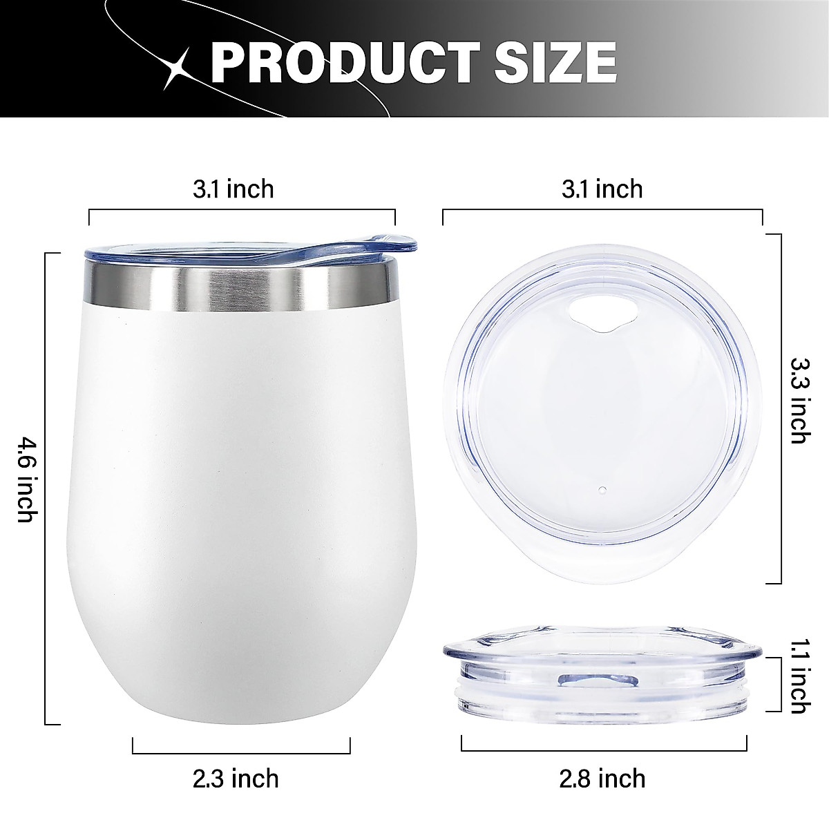 Gifts Idea for Women Girl,Florida Wine Tumbler 12 Oz with Lid,Funny Vacuum Stainless Steel Coffee Mug Stemless Cup,Unique Florida Themed Gift,for Hot and Cold Drinks (White) (Pack of 1)