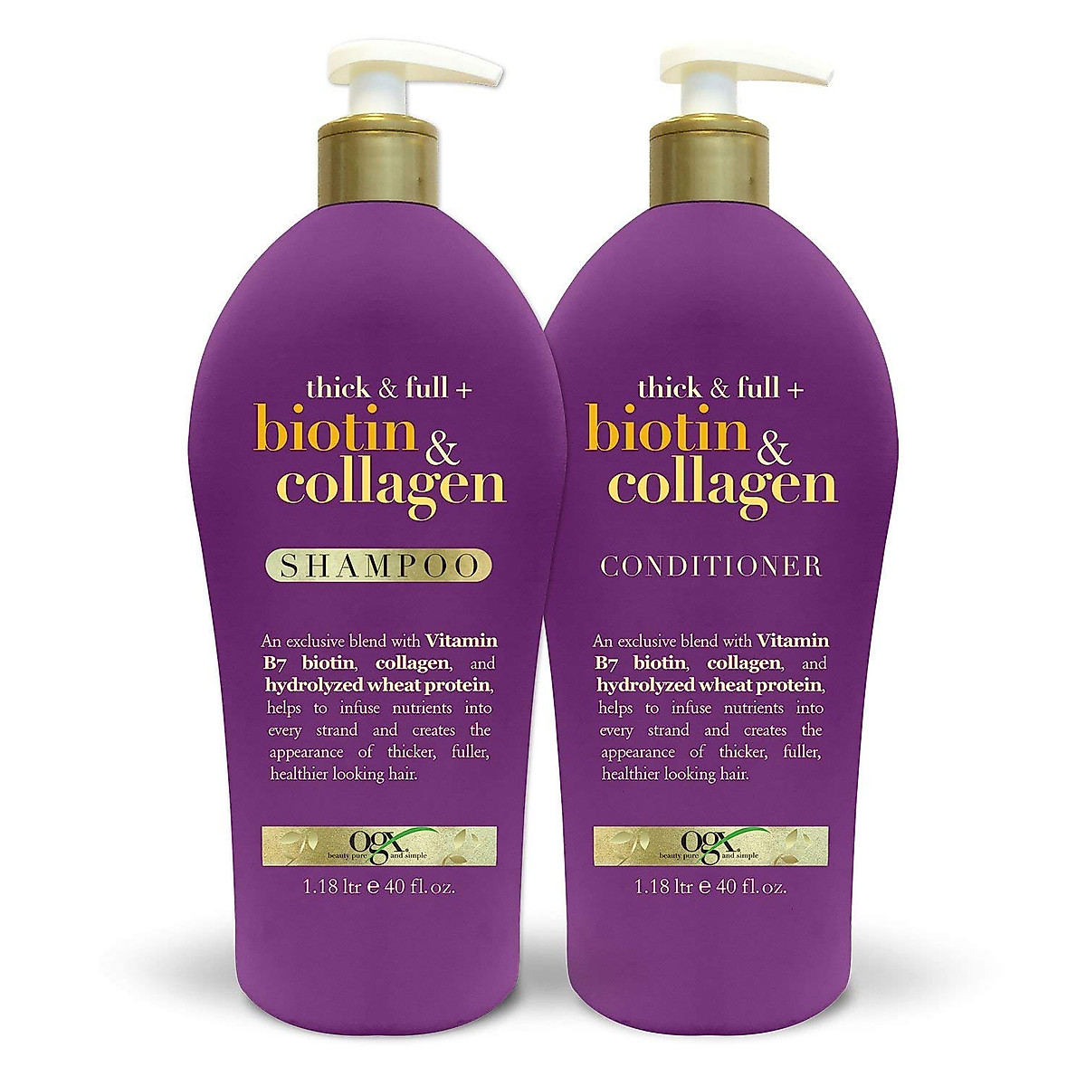 OGX Thick & Full Biotin Collagen Shampoo, 40 FL OZ
