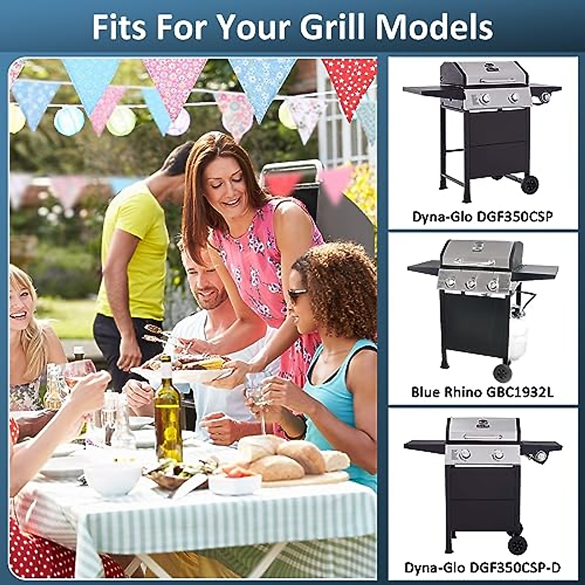 Grill Replacement Parts for Dyna-Glo DGF350CSP DGF350CSP-D, Blue Rhino GBC1932L Grill Models, Replacement for Dyna-Glo DGF350CSP Grates DGF350CSP-D Grates