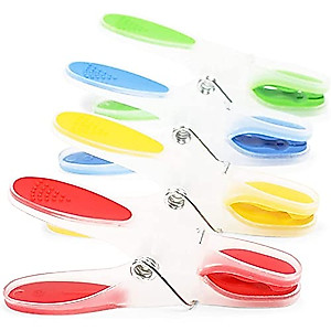 Juvale Plastic Clothespins for Laundry, Clips in 4 Colors (3.3 in, 72 Pack)