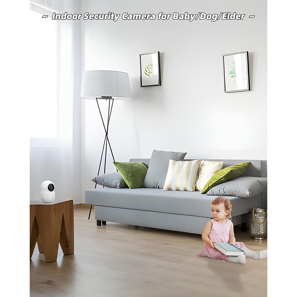 Security Camera Sets, Light Bulb Security Camera Indoor Camera Wireless with Phone App Baby Monitor with Camera and Audio 360° WiFi Cameras for Home Security Motion Tracking Full Color Night Vision