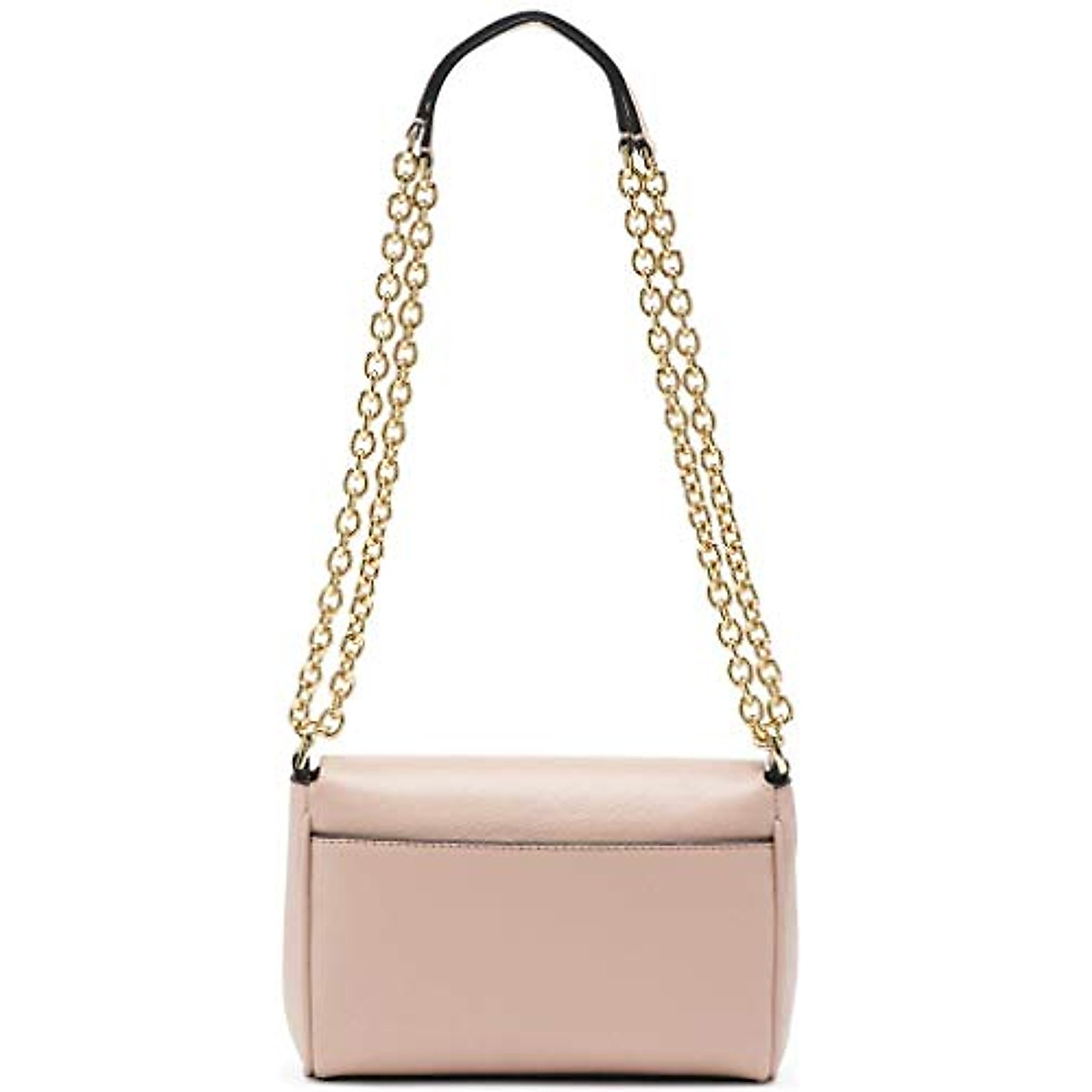 Calvin Klein Soft Lock Lamb Leather Small Convertible Crossbody Shoulder Bag, Pale Rose
