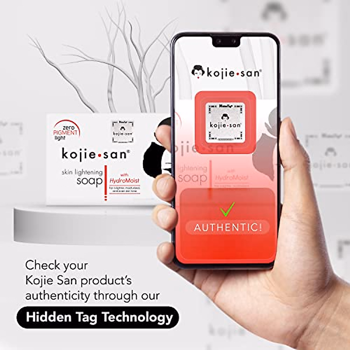 Kojie San Skin and Body Soap – Original Kojic Acid, Dark Spot Remover Soap Bar with Coconut & Tea Tree Oil – 3 x 65g Bars