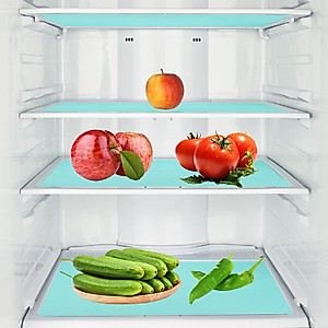 Polly Online Refrigerator Liners Shelf Liners Washable Refrigerator Mats Kitchen Silicone Refrigerator Pads Place Mats 5PCS/Set