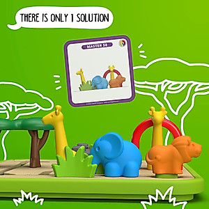 SmartGames Safari Park Jr. Preschool Puzzle Game with 60 Challenges for Ages 3 and Up