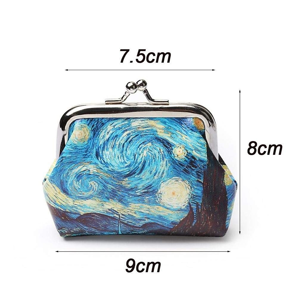 Ayrsjcl 1pc Van Gogh Oil Printing Small Wallet Wallet Purse Starry Night Card Holder Organizer