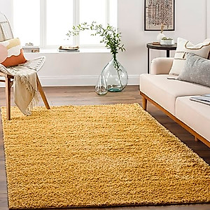 Mark&Day Area Rugs, 5x7 Vere Modern Shag Bright Orange Area Rug, Orange Carpet for Living Room, Bedroom or Kitchen (5'3" x 7'3")