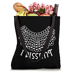 I Dissent Quote Protect Women's Rights I Dissent Collar RBG Tote Bag