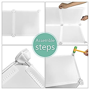 Wolizom Cube Storage Organizer, 6-Cube White Closet Storage Shelves, Modular Units, Closet Cabinet, Portable DIY Plastic Book Shelf Shelving for Bedroom, Office, Living Room (12"X12"X12")