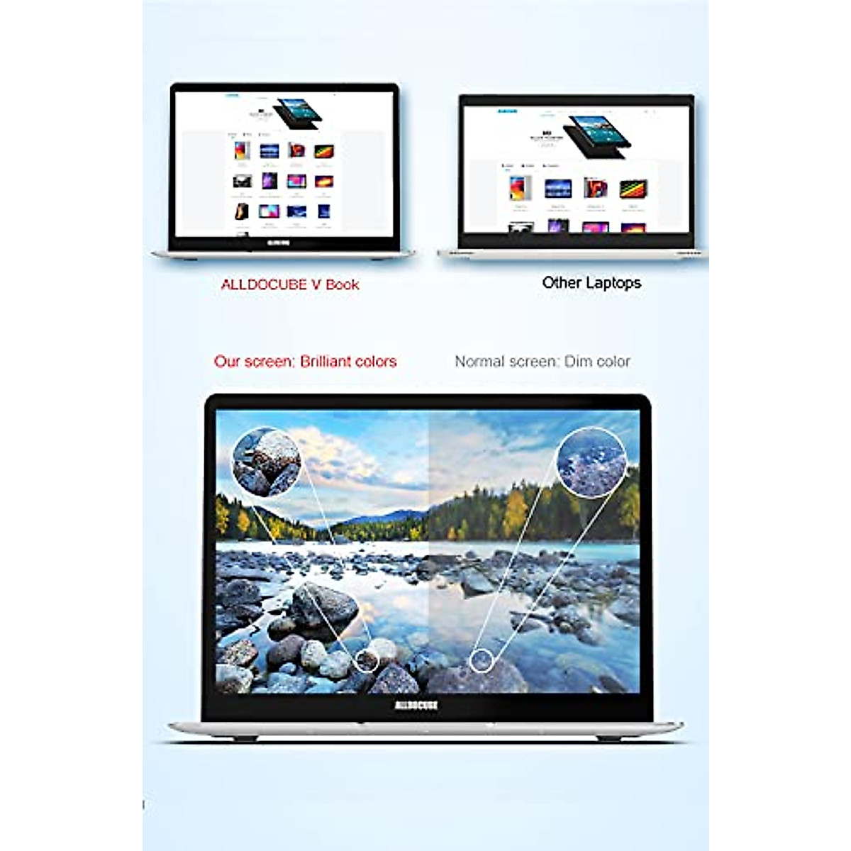 ALLDOCUBE Laptop 13.5-inch Windows 10, VBook, Intel Celeron N3450, 8GB RAM, 128GB SSD, 13.5" FHD IPS 3000x2000, 2.4G+5G Dual WiFi, Bluetooth, Type C