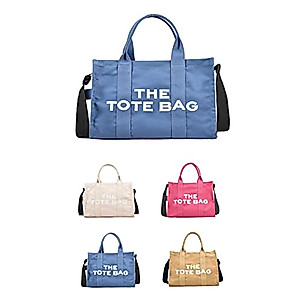Tote Bag for Women, Travel Canvas Tote Bags for Women, Fashion Crossbody Bags Handbag Bag Casual Large Capacity for Office, Travel, School - BlueBlack