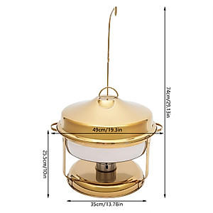 Chafing Dishes for Buffet, 9L Chafing Dish Buffet Set Buffet Servers and Warmers w/Top Lid, Portable Buffet Servers and Warmers, Stainless Steel Round Food Pan for Restaurants (Gold)