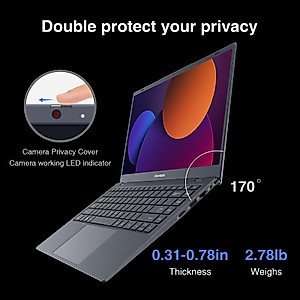 ECOHERO Laptop Computer, 12GB DDR4 RAM 256GB SSD, Intel J4005 Processor (Up to 2.7GHz), 14 Inch FHD 1920x1080 Display, Windows 11 Laptops Computers, 2.4G/5G WiFi and Bluetooth 5.1