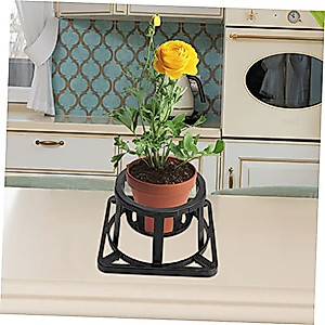 Yardwe 15pcs Indoor Stand Planter Base Home Balcony Adjustable Display Household Green Bonsai Pot Lawn Fixing Container and Round Modern Potted Metal Outdoor for Organizer Shelf Flower