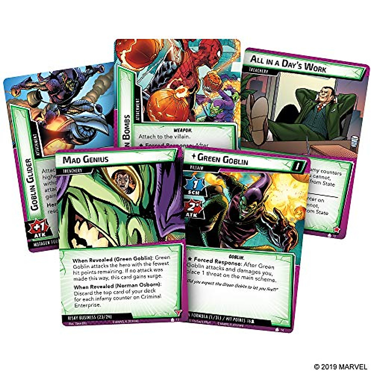 Marvel Champions The Card Game The Green Goblin SCENARIO PACK - Superhero Strategy Game, Cooperative Game for Kids and Adults, Ages 14+, 1-4 Players, 45-90 Min Playtime, Made by Fantasy Flight Games