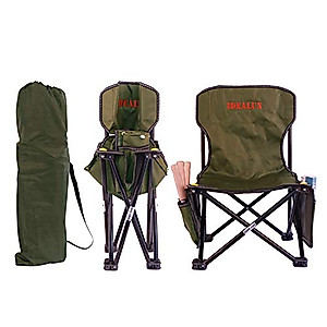 IDEALUX Garden Tools Set, Gardening Outdoor Folding Camping Chairs with Garden Tool Bag, 3 Steel Garden Tools, Gardening Seats Gardening Chair Seniors with Garden Folding Stool Lawn Chair（Army Green）