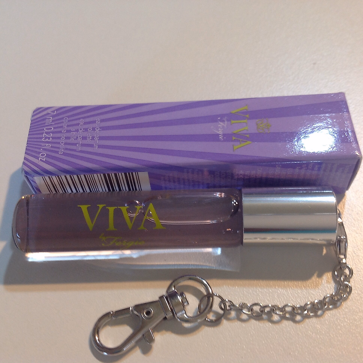 AVON VIVA EAU DE PARFUM BY FERGIE ROULETTE WITH ATTACHED KEY CHAIN