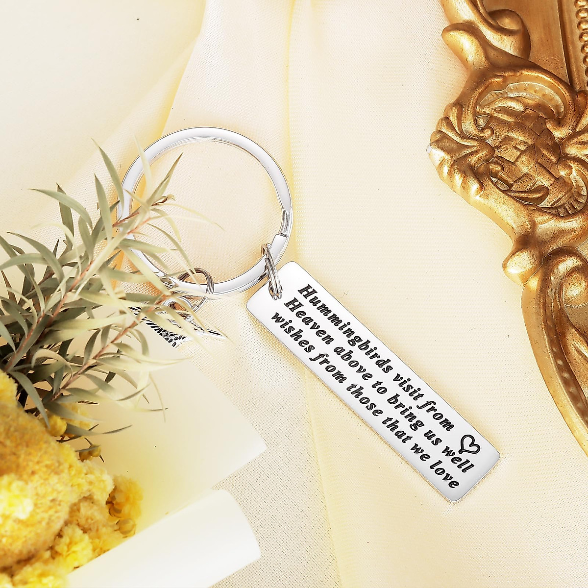 Kivosliviz Hummingbird Keychain Humming Bird Lover Keyring Gift for My Love Wishes Jewelry Hope Gift