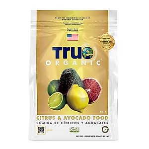 True Organic Citrus & Avocado Tree Food Granular Fertilizer 4 lbs - CDFA, OMRI Listed for Organic Gardening NPK 4-5-4