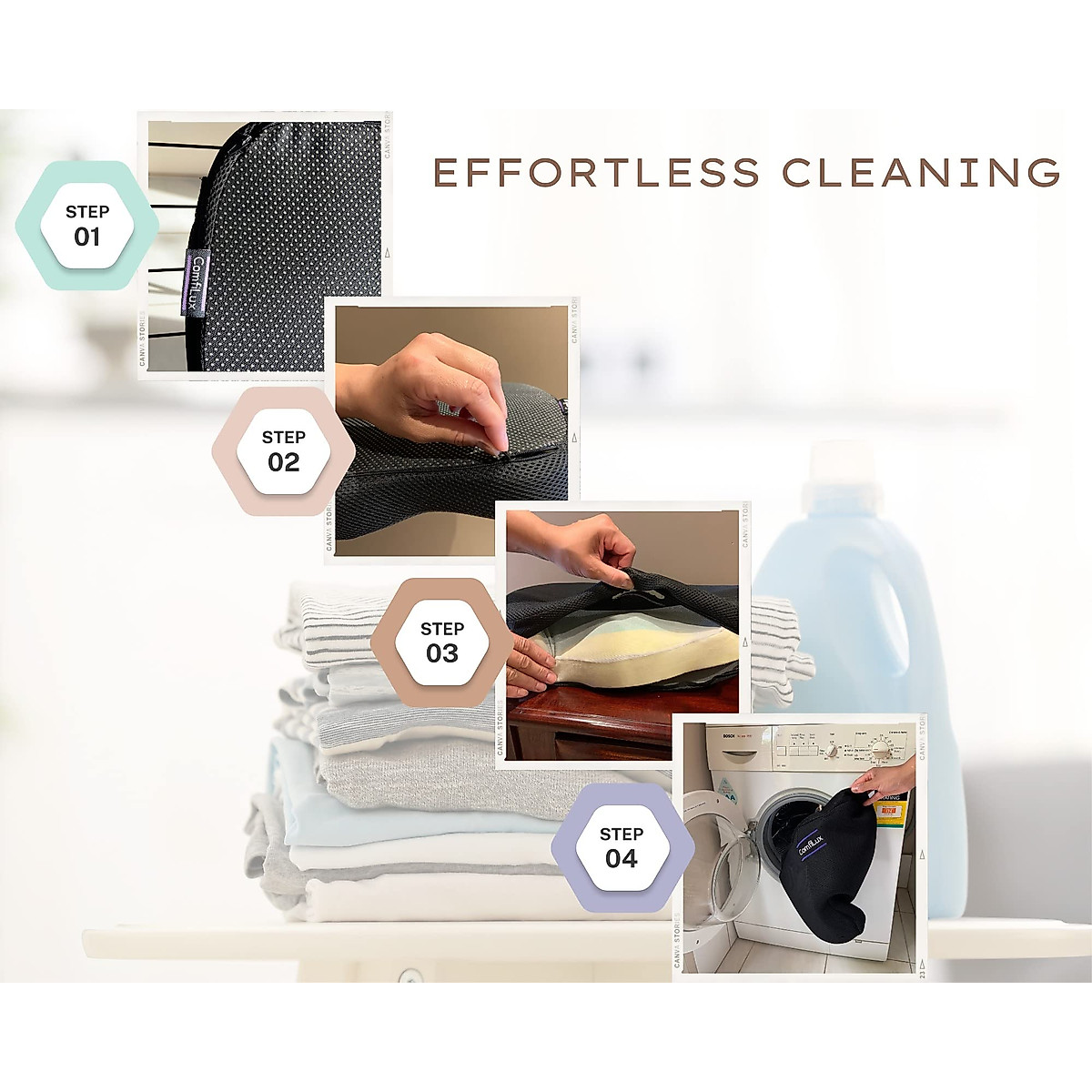 Seat Cushion for Tailbone Pain Relief - Ergonomic Coccyx Pillow for Tailbone Pain - Portable Seat Cushion for Travel, Home, Office, Car Drivers and Computer Desk Chairs