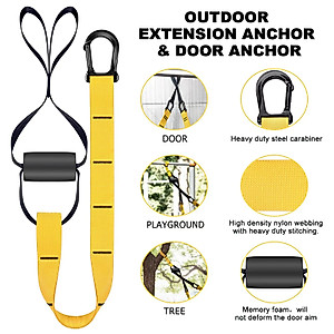 ScandiTech Rraining Kit, Workout Straps for Home, Adjustable Resistance Trainer with Handles, Door Anchor and Carrying Bag for Gym