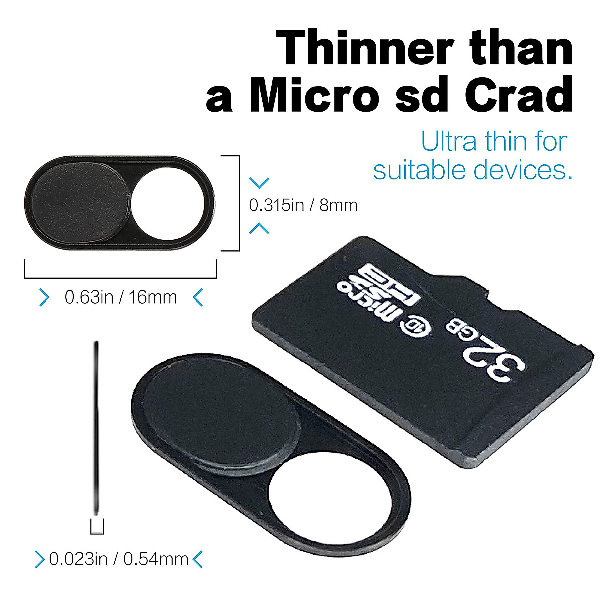 imluckies 6 Pack Webcam Cover Slide, 0.023 inch Ultra-Thin Metal Camera Cover for Laptop, MacBook Pro, MacBook Air, iPad Pro, iMac, Computer, PC, Privacy Covers