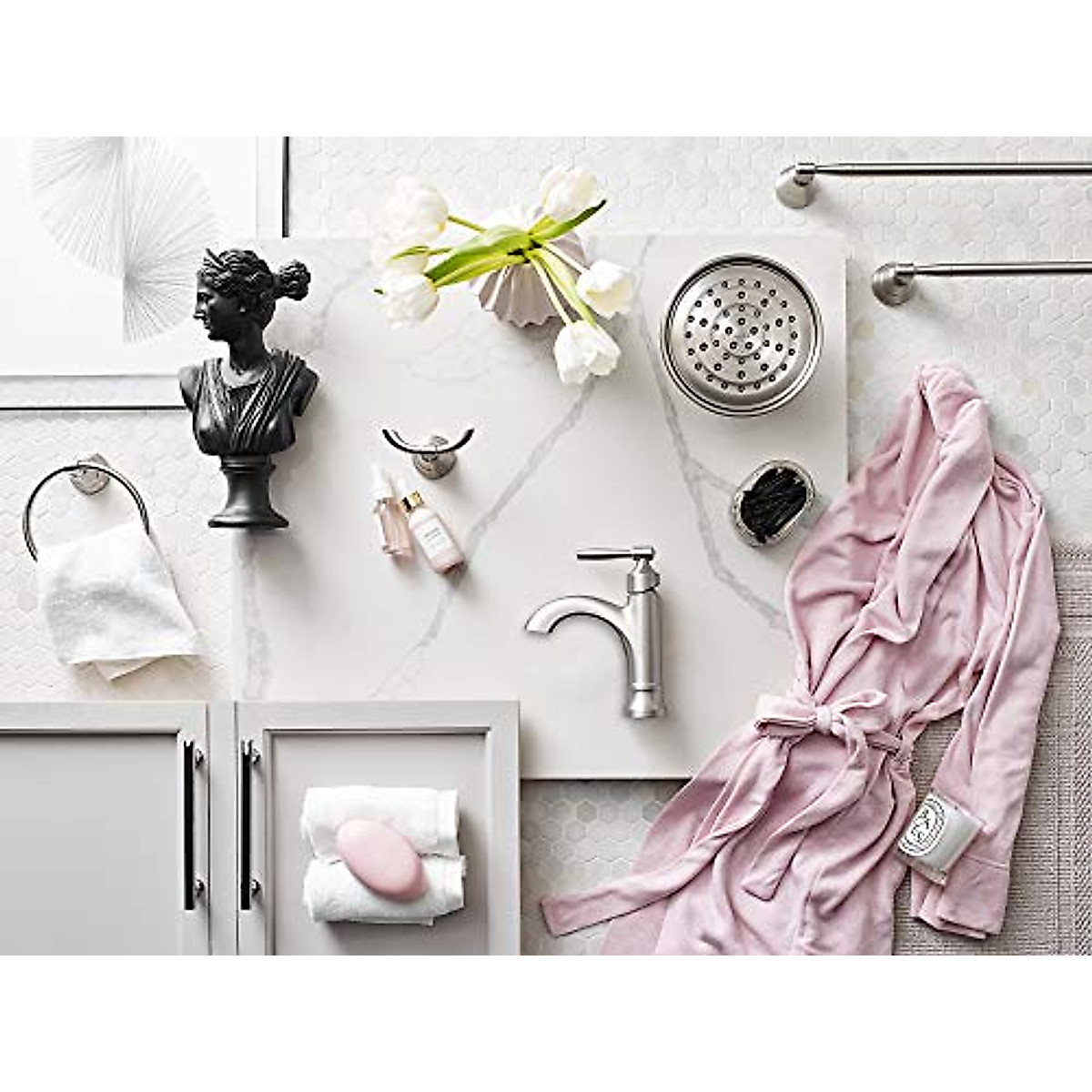 Moen 82970SRN Halle Posi-Temp Tub and Shower with Valve Included, Spot Resist Brushed Nickel