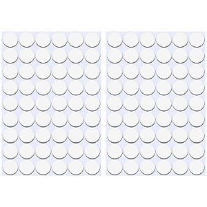 ZXUEZHENG Self-Adhesive Screw Hole Stickers,2-Table 54 in 1 Self-Adhesive Screw Covers Caps Dustproof Sticker 21mm White