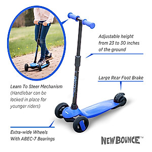 New-Bounce Scooters for Toddlers - 3 Wheel Scooter for Kids with Adjustable Handlebar - The GoScoot MAX is Perfect for Children and Toddlers, Girls and Boys Ages 3-10