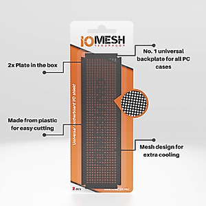 IOmesh Black Universal IO Shield Plate - for All PC Motherboards That was Lost Original Backplate, Make New Custom IO Shield for PC Motherboard
