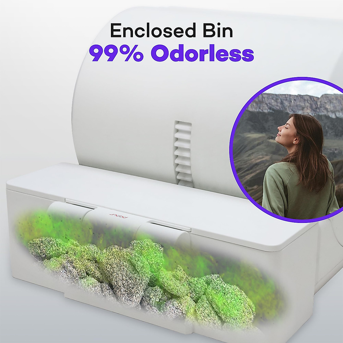 Popur X5 Automatic Cat Litter Box Self Cleaning - Auto Plastic Bin, Smart APP Control & Odor Eliminator - No Smell Open Top Litter Tray Safe for Pet, Electric Kitty Robot Litter Pan Free from Scooping