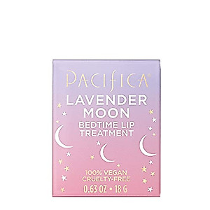 Pacifica Beauty, Lavender Moon Bedtime Lip Treatment, Lip Mask for Chapped, Cracked, Dry, Wrinkled Lips, 100% Vegan and Cruelty Free , Clear , 0.63 Ounce (Pack of 1)