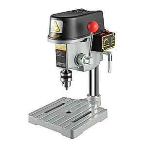 340W Mini Table Electric Drill Press, DNYSYSJ 3-Speed Bench Drill Press 10mm Chuck Wood Metal Speed Adjustable Drilling Machine Power Tools Used for Wooden Furniture 1mm-10mm 110V USA STOCK