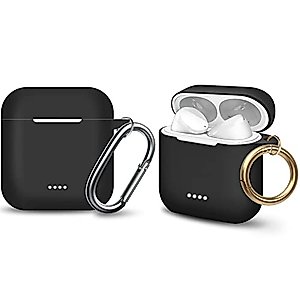 MOLOPPO Protective Silicone Case Compatible with Tozo t6, Front LED Visible, Premium Accessory Shockproof tozo t6 Case Cover with Keychain,Black
