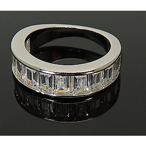 Ginger Lyne Collection Eternity Baguettes Anniversary Wedding Band Ring for Women