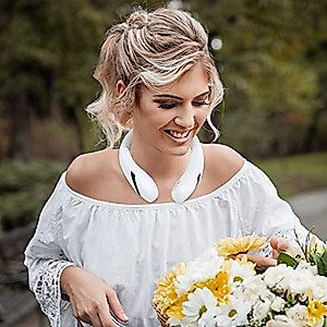 NC Portable Hanging Neck Sports Fan,Portable Neck Fans Can be Recharged, 5000 mAh Bladeless Neck Fan, Personal Neck Fan for Women and Men