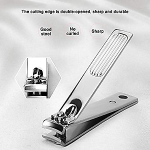 JIUKE Professional Nail Care Manicure Set of 9Pcs,Stainless Steel Pedicure Tool,Finger File Nail Clippers Grooming Kit,With Pink Travel Size Case for Women