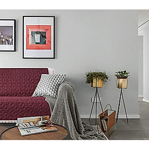 Ameritex Loveseat Cover Water-Resistant Quilted Furniture Protector with Back Nonslip Paws Slipcover for Dogs, Kids, Pets Loveseat Slipcover Stay in Place for Leather (Burgundy, 46'')