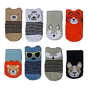 Little Me Baby Boys Animal/ Solids/ Spaced Dye/ Textured Assorted 16 Pack Boy Socks, Multi, 0-12 Months US