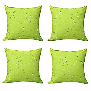 SOFJAGETQ Pack of 4 Green Decorative Outdoor Waterproof Pillow Covers for Patio Furniture Pillow Cases, 18"x18", Apple Green