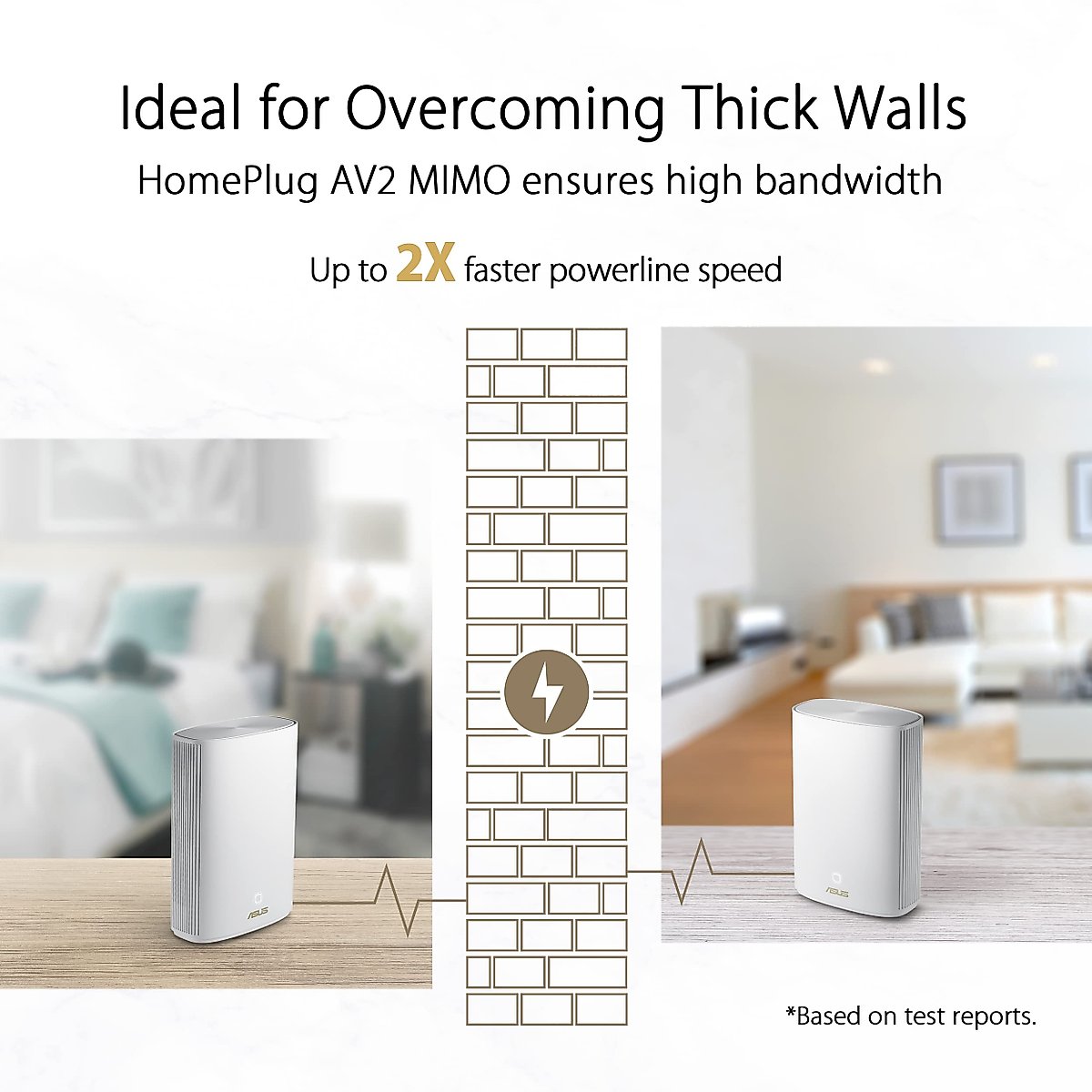 ASUS ZenWiFi AX Hybrid Powerline Mesh WiFi 6 System (XP4) - Whole Home Coverage up to 2,750 Sq.Ft. & 4+ Rooms for Thick Walls, AiMesh, Lifetime Security, Easy Setup, HomePlug AV2 MIMO Standard