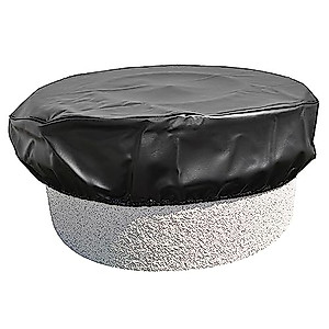 Hearth Products Controls HPC Fire Black Vinyl Fire Pit Cover (FPC-64), Round, 64-Inch