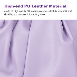 Classic Shoulder Bags for Women Cute Hobo Tote Mini Leather Handbag Clutch Purse Lightweight (Purple)