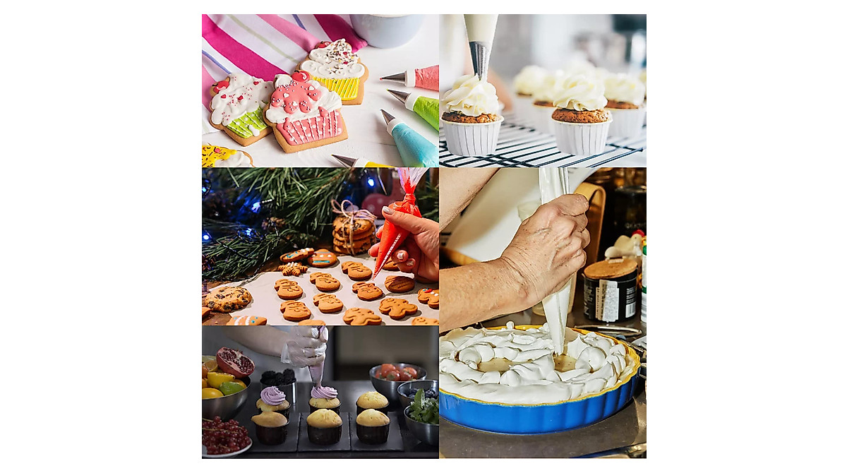 Disposable Cream Pastry Bags Pack of 100 for Cake Decorating