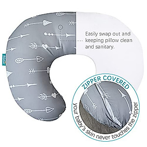 Nursing Pillow Cover 2 Pack for Breastfeeding Pillow, Ultra Soft and Cozy Nursing Pillow Slipcovers, Snug Fits Boppy Pillow, Great, Perfect Newborn Gift, Best Choice for Mom or Baby