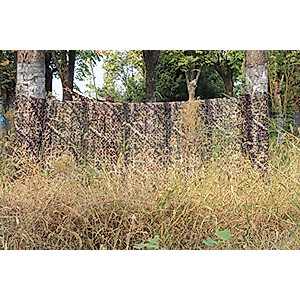 AUSCAMOTEK Camo Netting Camouflage Net for Deer Blind Material Soft Quiet -Brown 5x10Ft