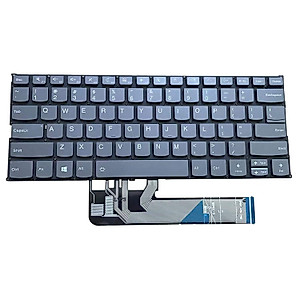 USA US Layout New Laptop Keyboard for Lenovo Yoga 730-13IKB Yoga 730-13IWL Yoga 730-15IKB Yoga 730-15IWL, Yoga 530-14ikb, Flex 6-14ARR Flex 6-14IKB Gray Keycaps Frameless with Backlight